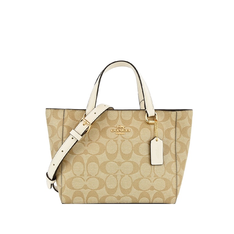 Coach Alice Satchel In Signature Canvas - Light Brown | Shopee Malaysia
