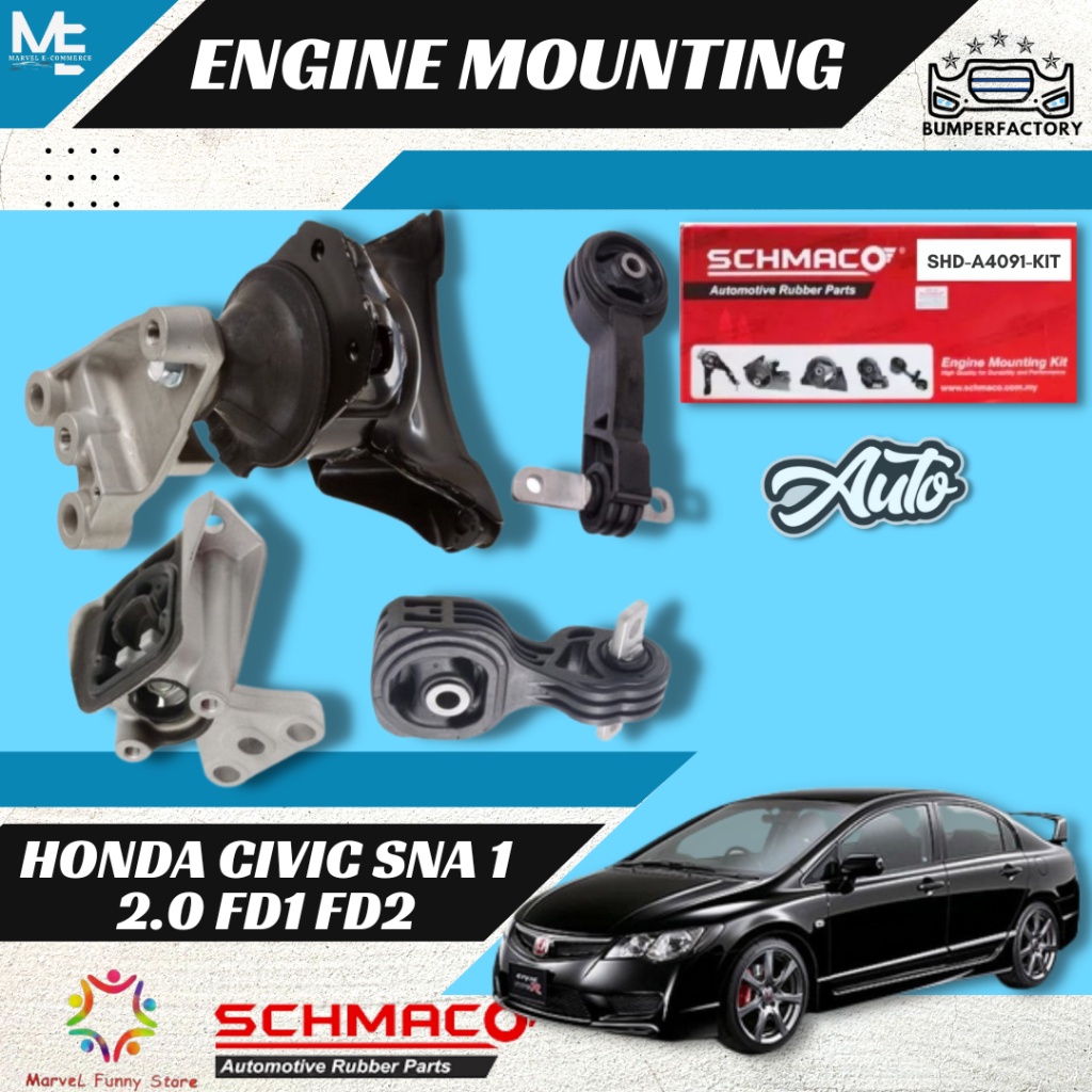 Honda Civic Snb 2.0 (Auto) Schmaco Engine Mounting Kit Set | Shopee ...
