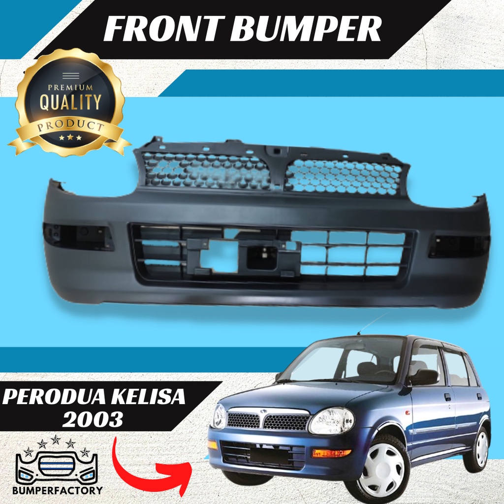 Perodua Kelisa 2003 Front Bumper Depan Plastik Pp Material Fastlink ...