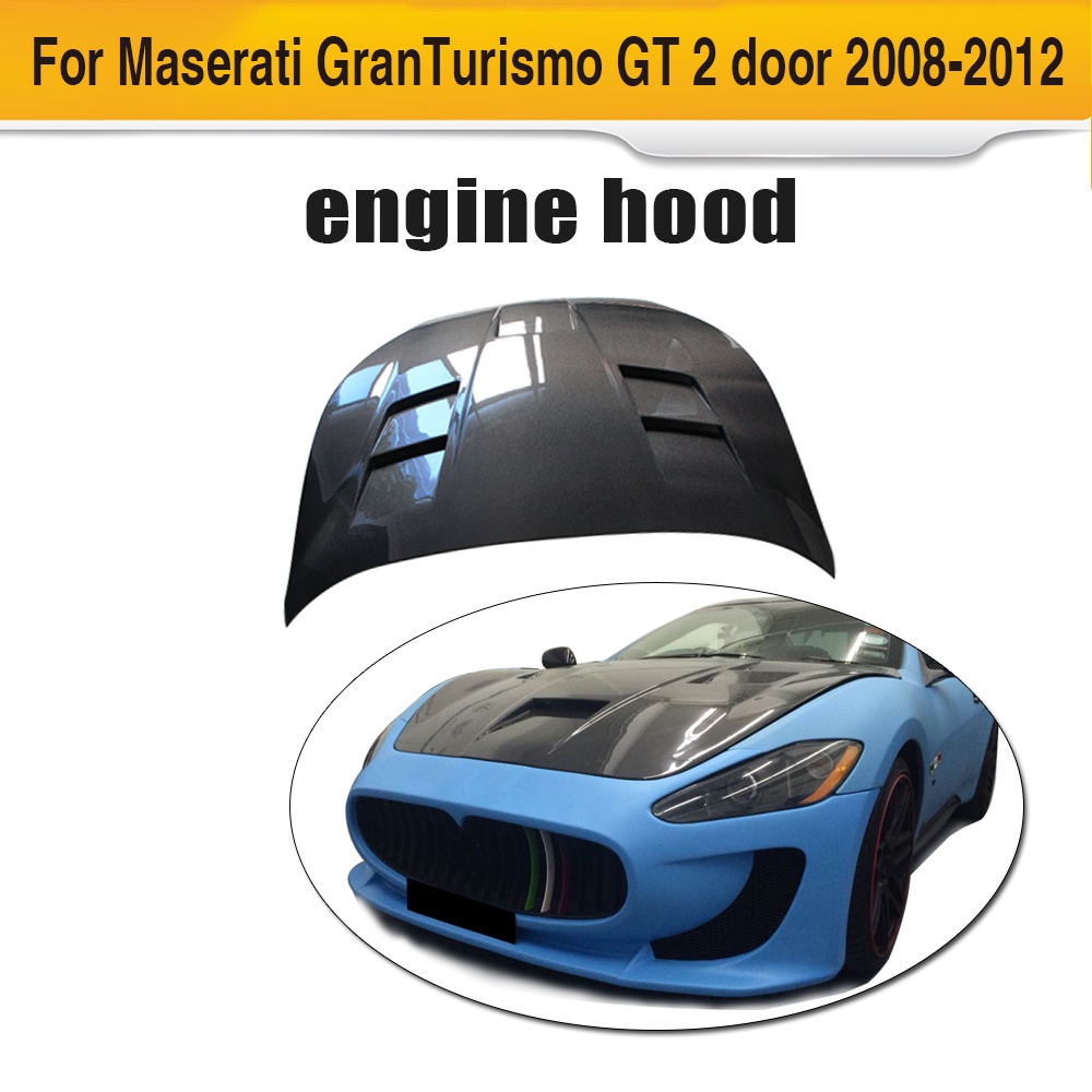 carbon fiber car front engine hood covers for Maserati GranTurismo GT 2 ...