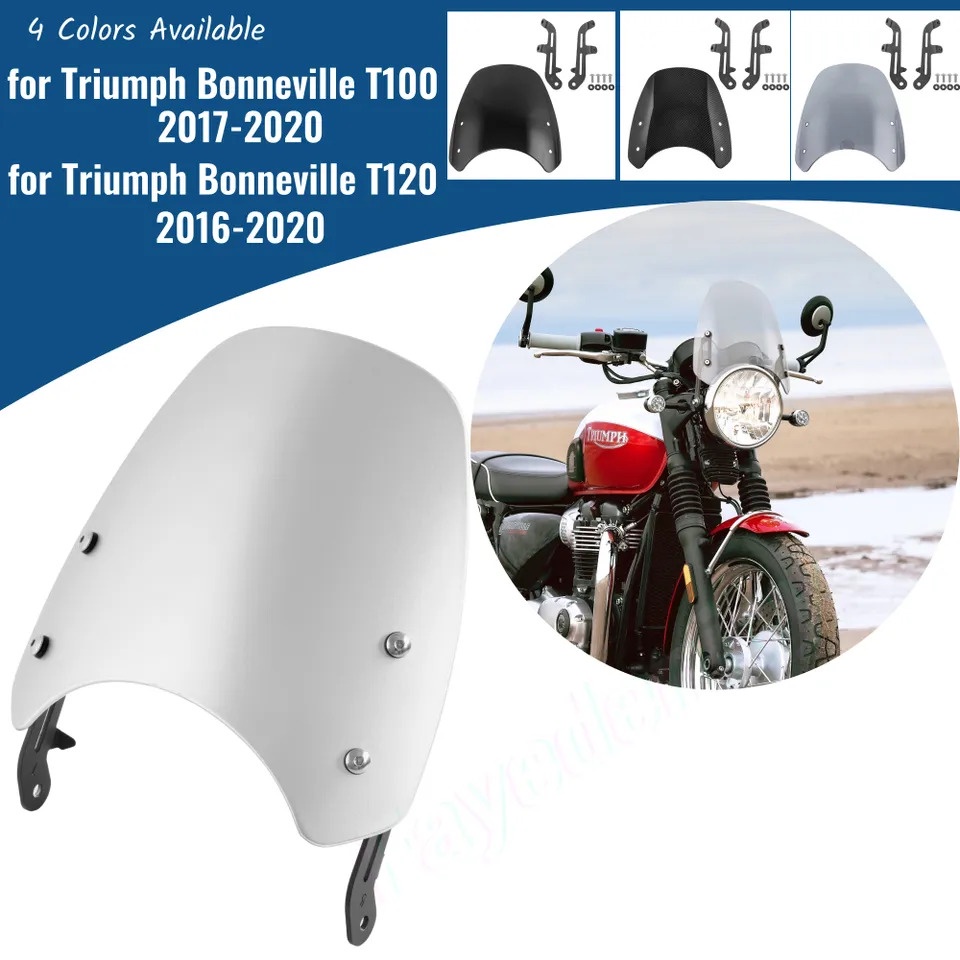 2017 2018 2019 T100 Headlight Fairing Windshield For Triumph Bonneville ...