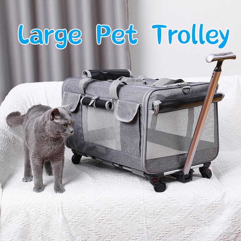 Oversized pet cart box cat dog portable travel detachable universal ...