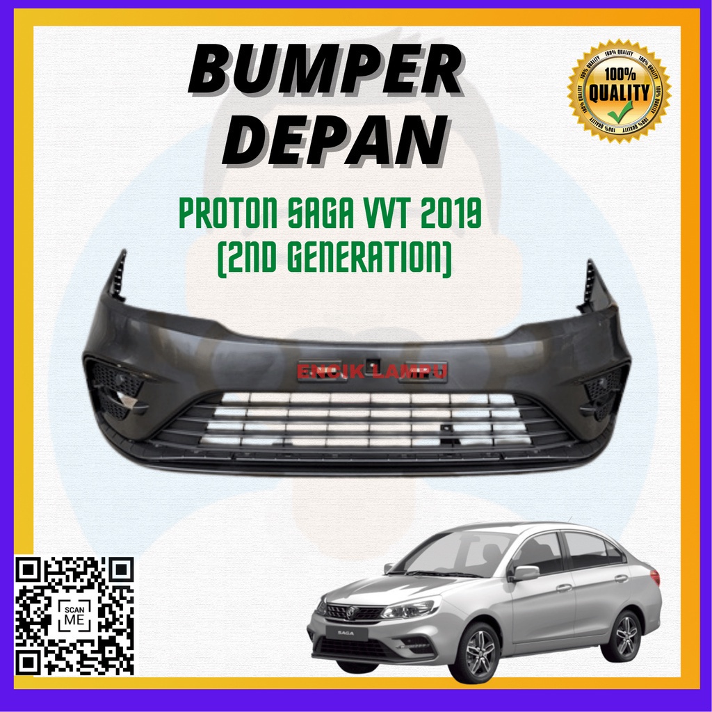 PROTON SAGA VVT 2019 - 2023 2nd GENERATION FRONT BUMPER DEPAN 100% HIGH ...