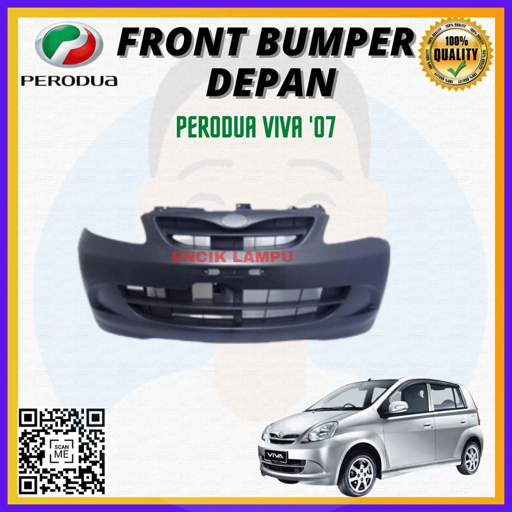 PERODUA VIVA 2007 VIVA ELITE 2009 FRONT BUMPER DEPAN PP MATERIAL HIGH ...