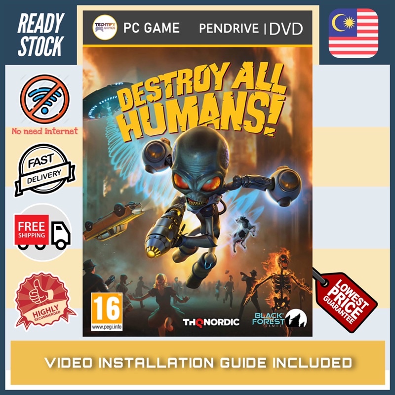 [PC Game] Destroy All Humans! - Offline [DVD | Pendrive] | Shopee Malaysia