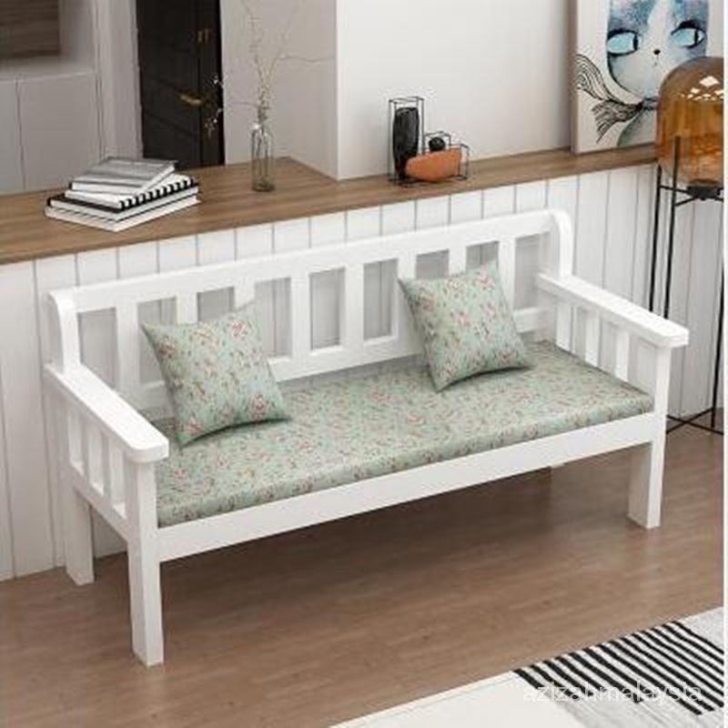 Solid wood sofa combination living room three people balcony leisure ...