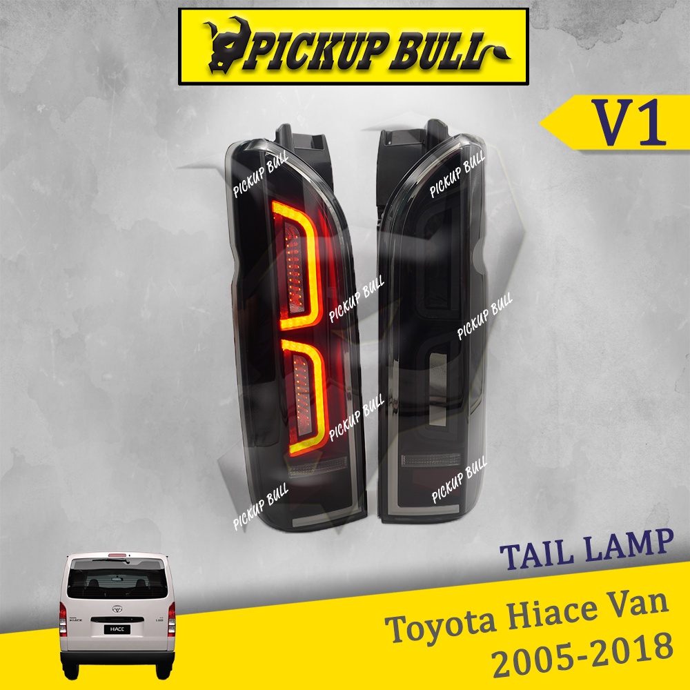 Toyota Hiace Tail Lamp 2005-2018 (Dark Smoke)/ hiace van taillamp led ...