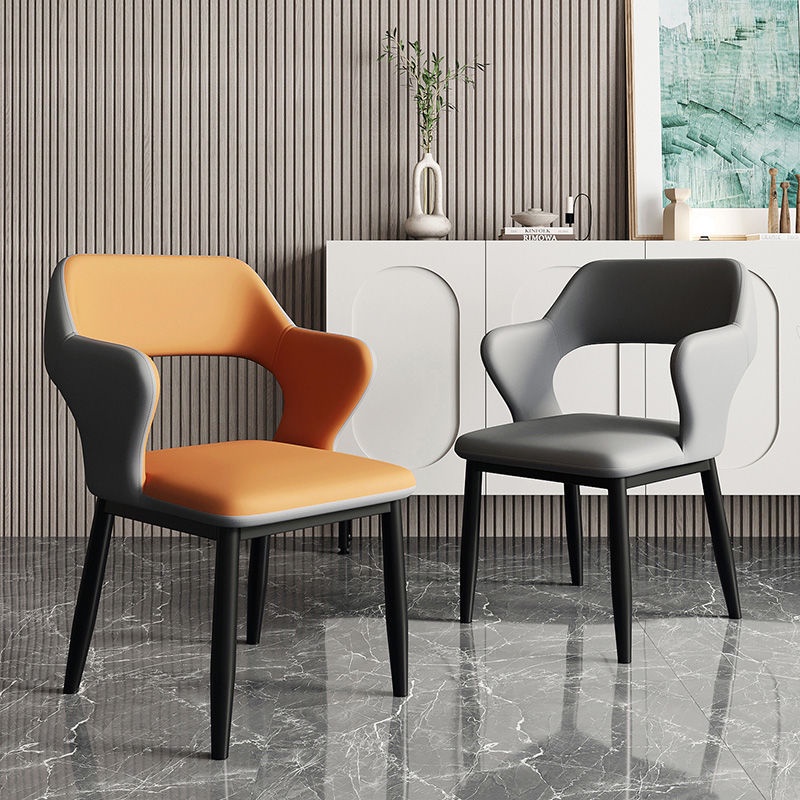European light luxury dining chair Backrest chair Conference chair ...