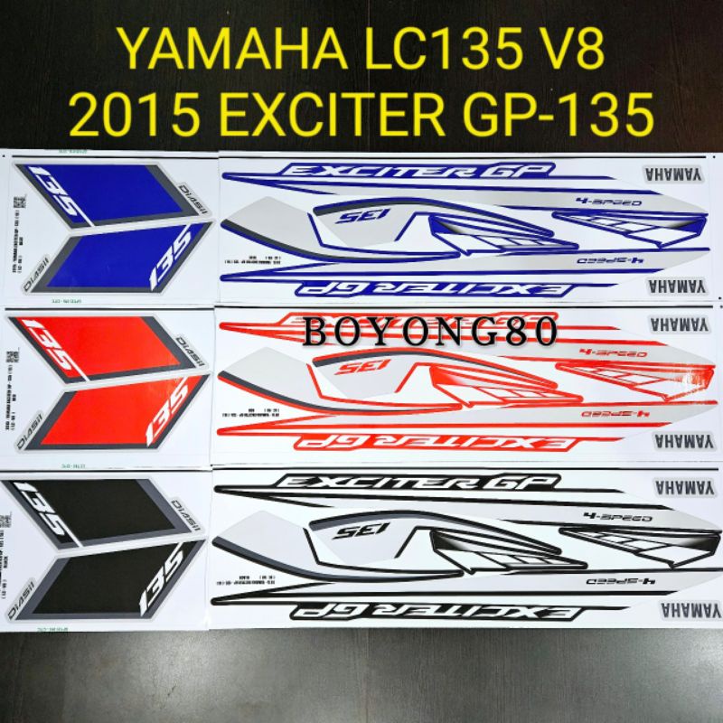 YAMAHA LC135 V8 FI EXCITER GP BODY STICKER ( READY STOCK ) | Shopee ...