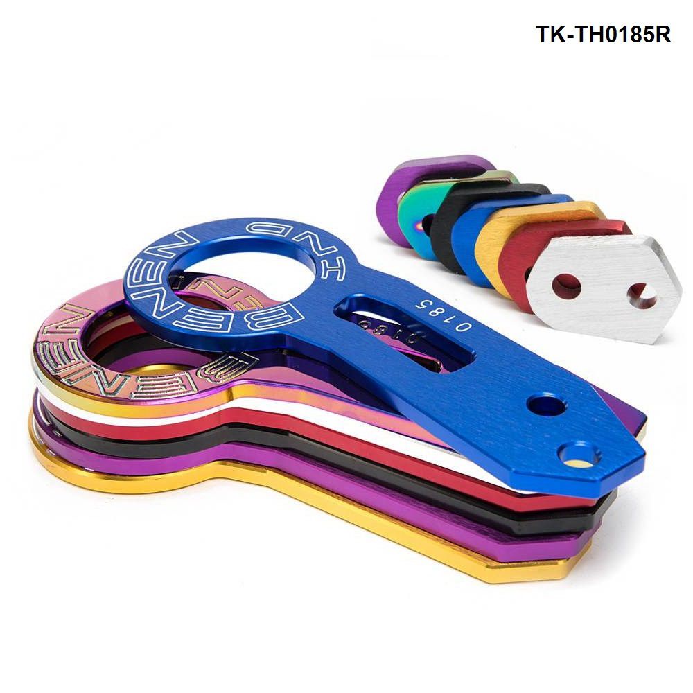 Anodized Universal Rear Tow Hook Billet Aluminum Towing Kit For Jdm ...