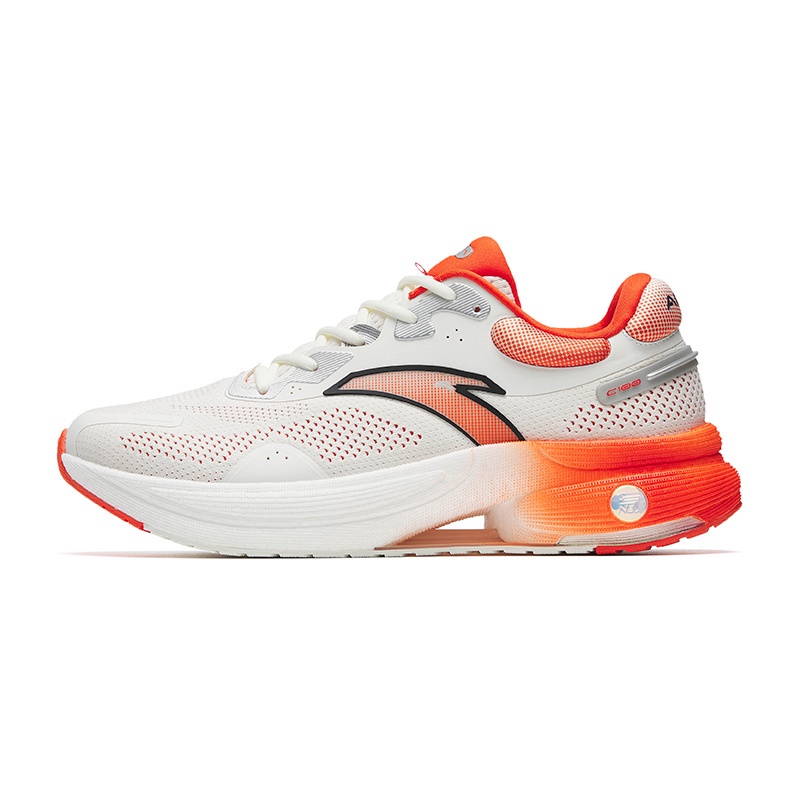 ANTA Men C100 NitroEdge Running Shoes-Ivory White/Persimmon Orange ...