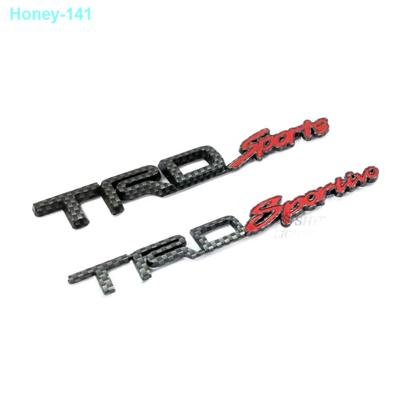 original﹊1 x Carbon Fiber TRD Sports Sportivo Logo Car Side Rear Emblem ...