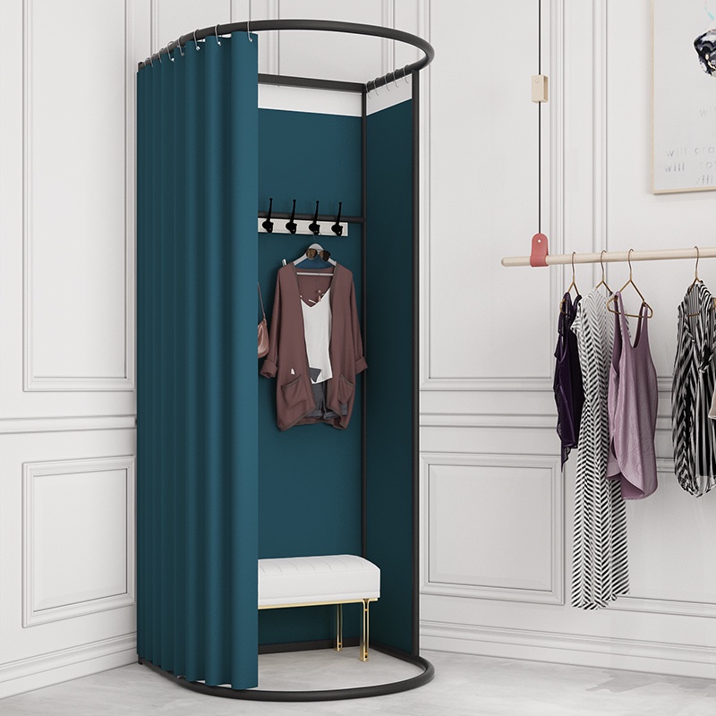 Clothing Store Mobile Fitting Room With Track Photo Studio Portable ...