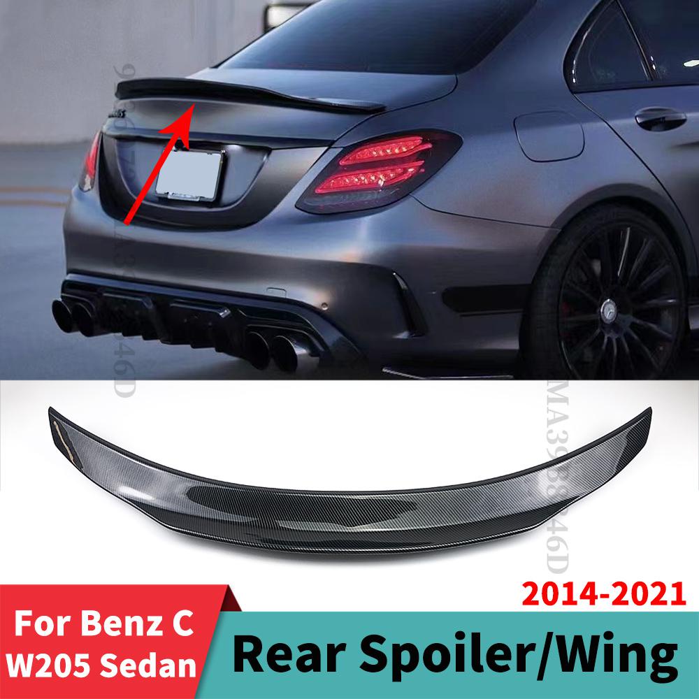 For Mercedes Benz C W205 and C63 C43 AMG 4 Door 2014-2021 Rear Spoiler ...