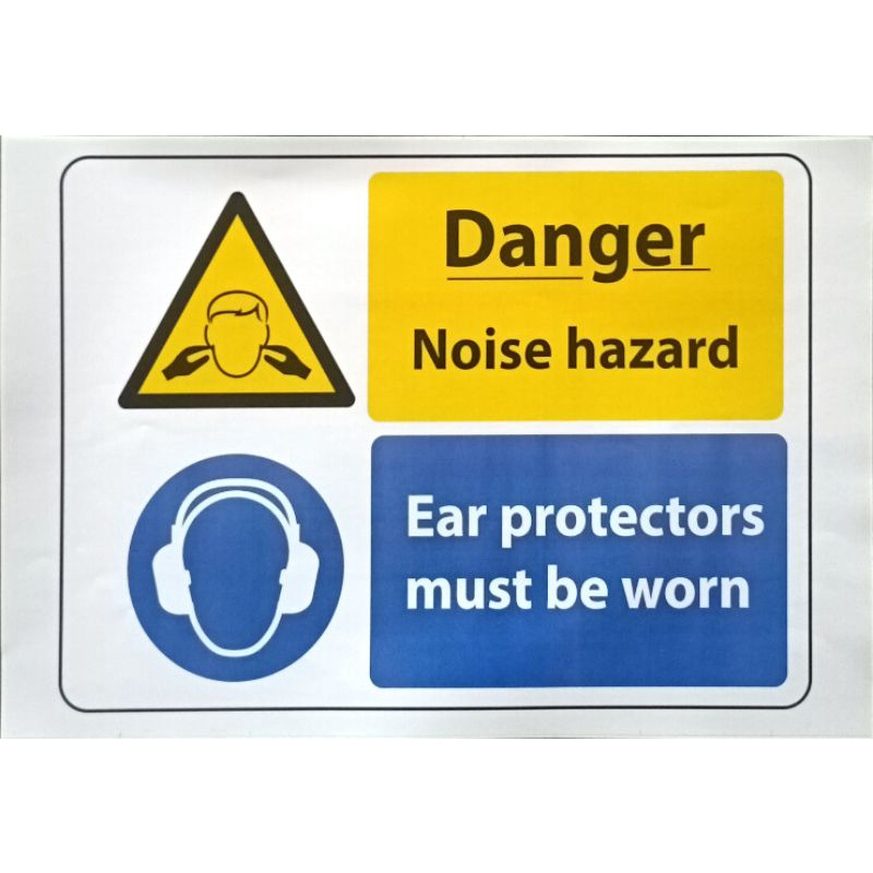 Warning Noise Hazard Signage Sticker A3 size | Shopee Malaysia