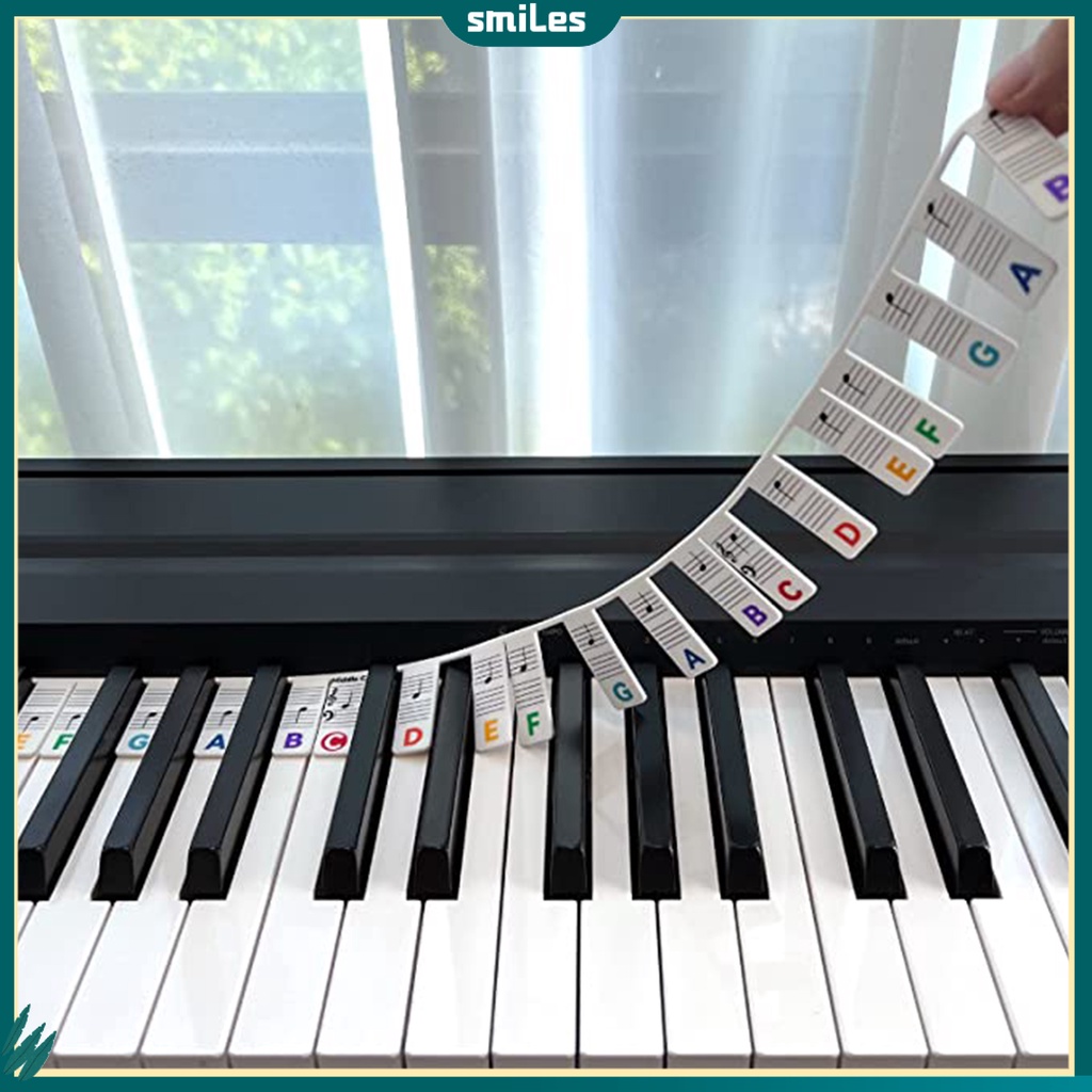 (smiles) 1 Set Flexible Piano Keyboard Labels for Household Piano ...