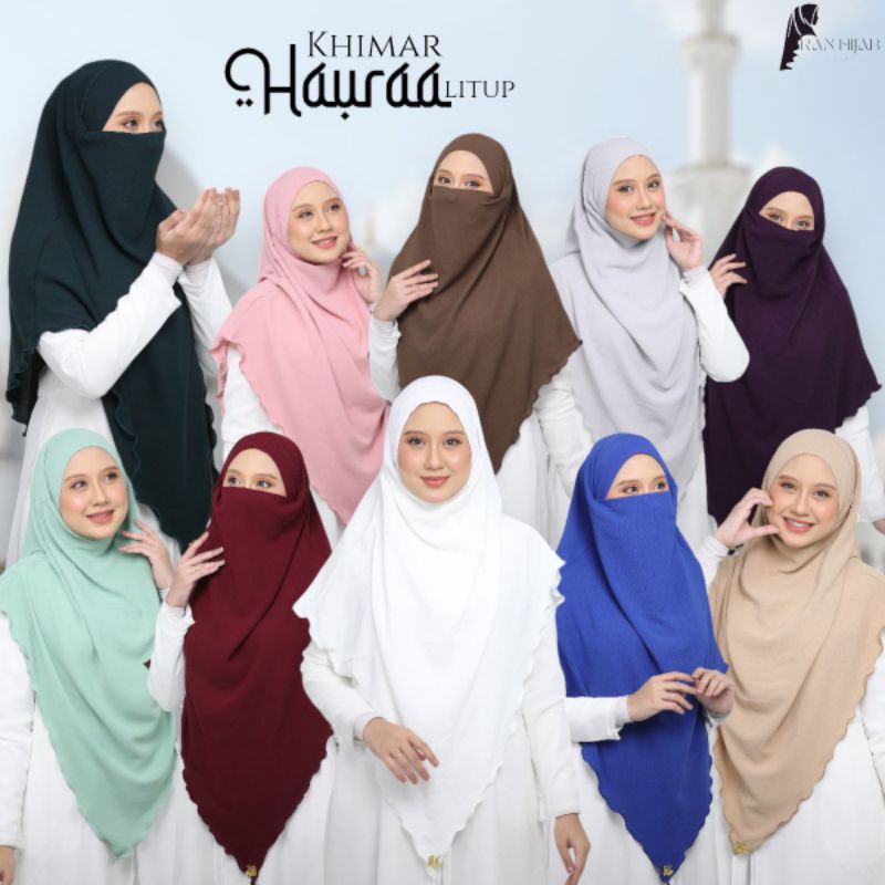 Khimar Labuh Slimfit Cey Crepe Bidang 50. Tudung Khimar ironless V ...