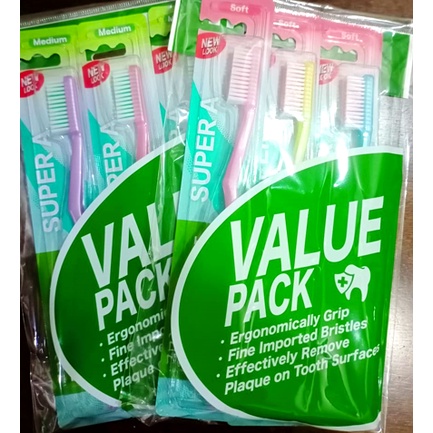 VALUE PACK!! 3PCS!! PER PACK -FOLLOW ME Toothbrush (Soft / Medium ...