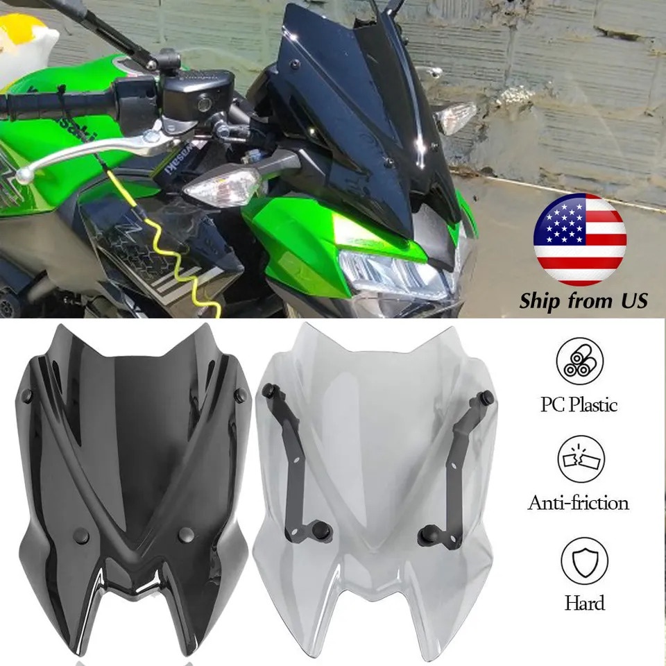 Z650 Windscreen Touring Windshield Flyscreen Airflow Wind Deflectors ...
