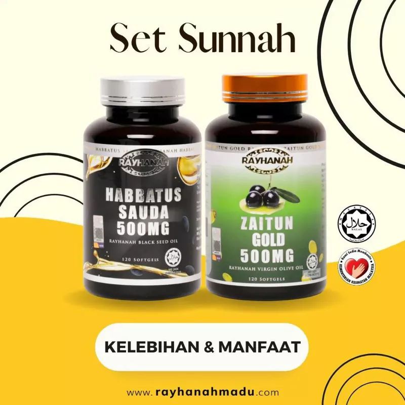🔥SET SUNNAH🔥 RAYHANAH SOFT GEL SET SUNNAH HABBATUS SAUDA | Shopee Malaysia