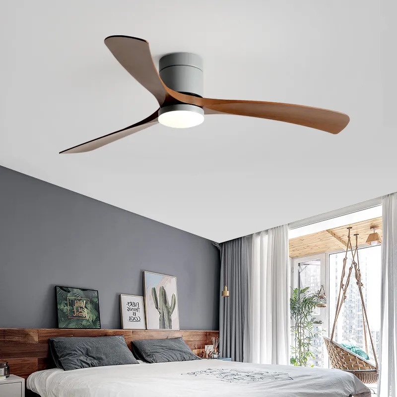 46 56inch DC ceiling fan industrial vintage wooden ventilator with no ...