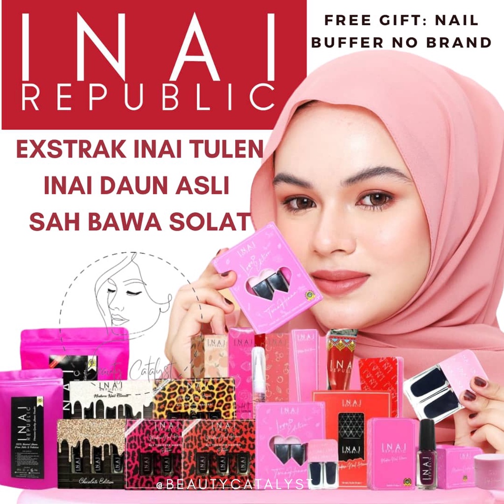 inai kuku (WITH GIFT) Inai Republic Inai Republik Viral Inai Asli Sah ...