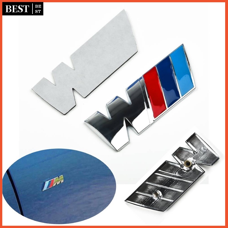 3D Chrome Silver M Sport Emblem Side Fender Wing Sticker Badge For BMW ...