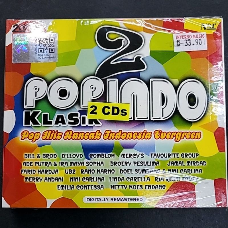 Pop Indo Klasik 2 - Pop Hitz Rancak Indonesia Evergreen (2CDs) | Shopee ...