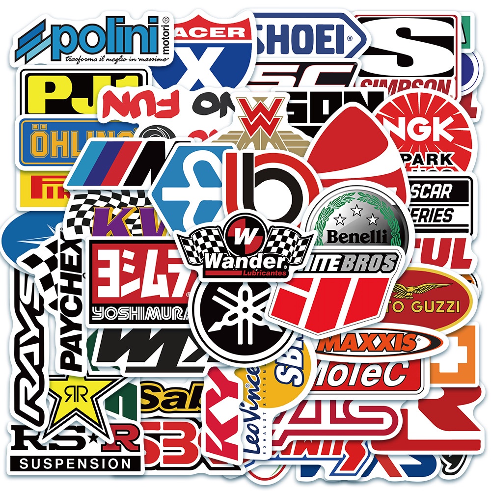 Motorcycles - JDM Brand Logo Series Decal Stickers 50 Pieces/Set ...