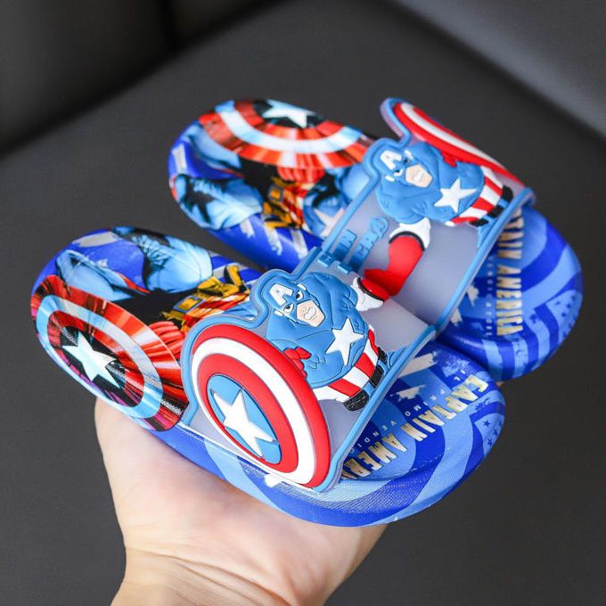 Captain America Slippers Princess Children Floor Summer Anti-Slip Soft ...