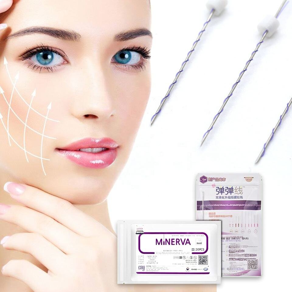 Minerva Thread PDO PCL Face Lifting Thread SCREW MONO COG Korea Minova ...