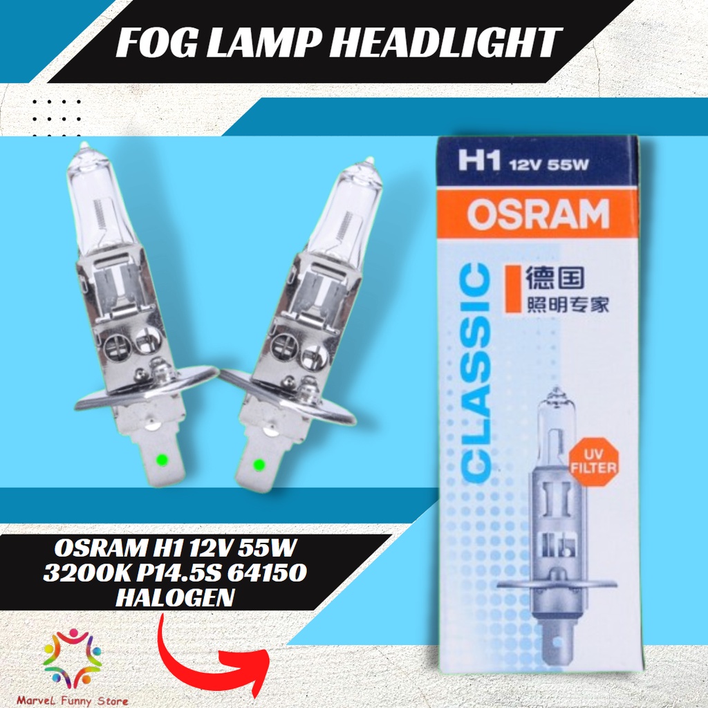 Osram H1 12V 55W 3200K P14.5s 64150 Halogen Original Spare Parts Fog ...