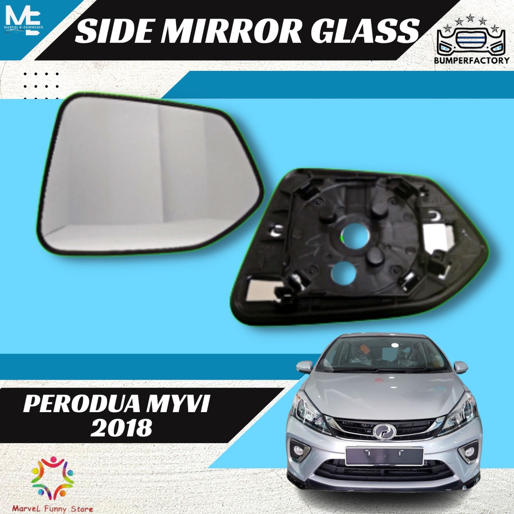 Perodua Myvi 2018 - 2023 Side Mirror Glass Cermin Sisi Tepi 100% New ...