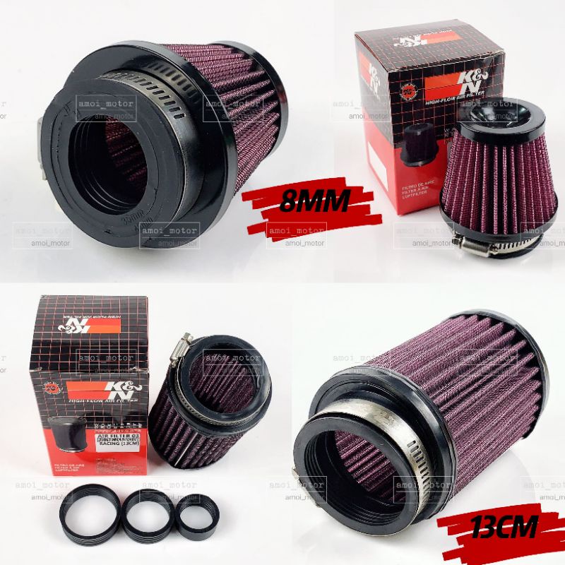 Universal 28mm 35mm 42mm 48mm K&N Air Filter Racing 8CM / 13CM | Shopee ...
