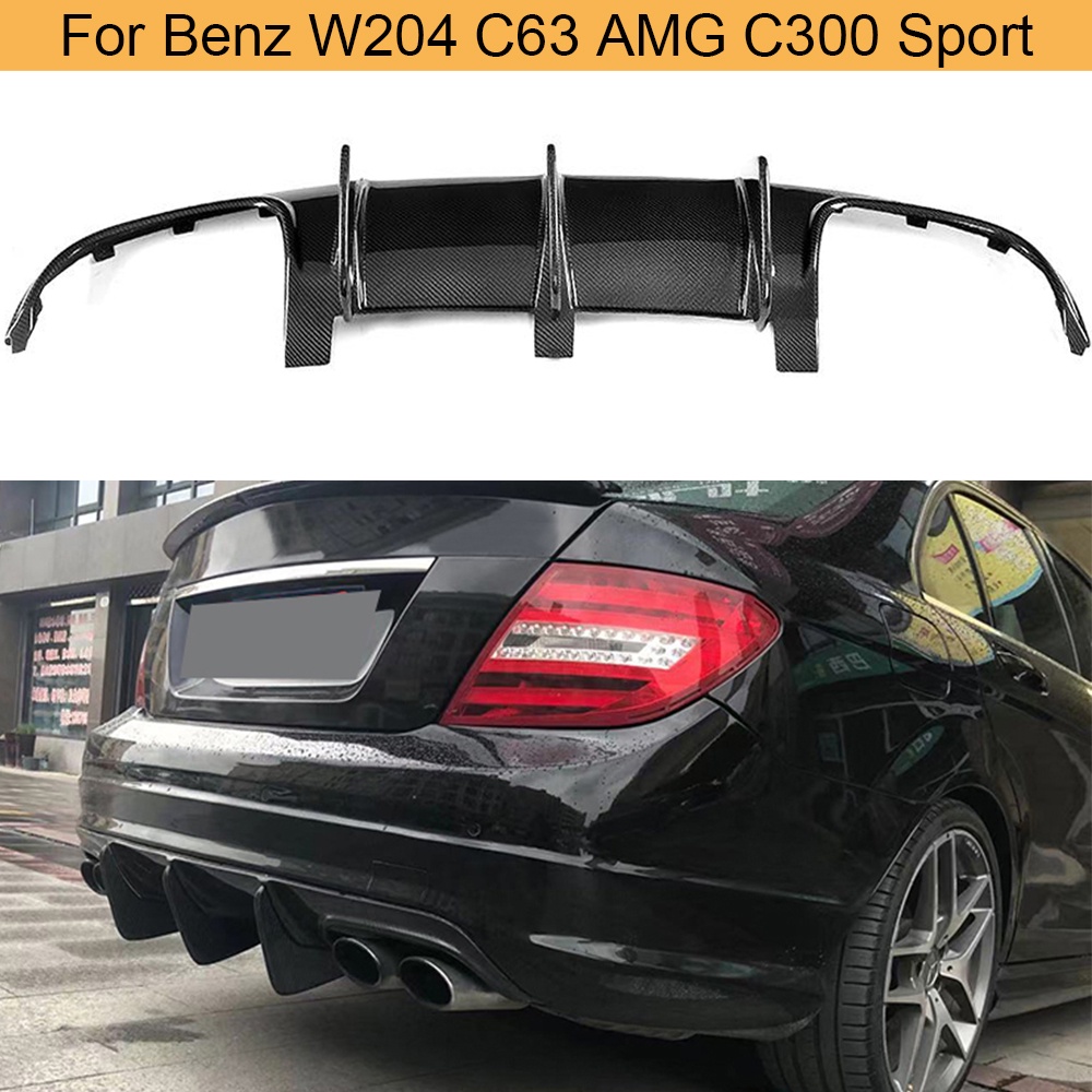 Car Rear Bumper Diffuser For Mercedes-Benz W204 C63 AMG 4 Door 2009 ...