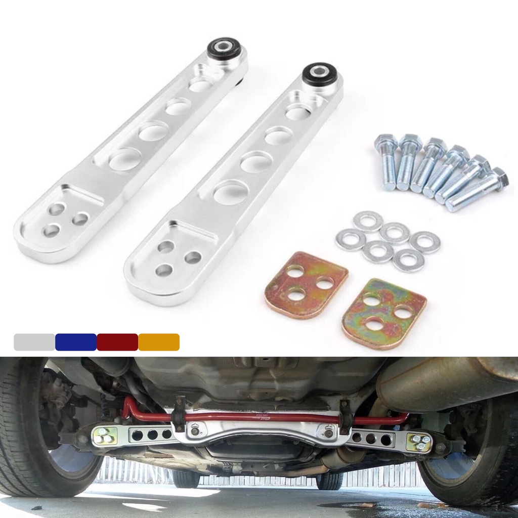 Pair Aluminum Billet Rear Lower Suspension Control Arm Gold Silver Red ...