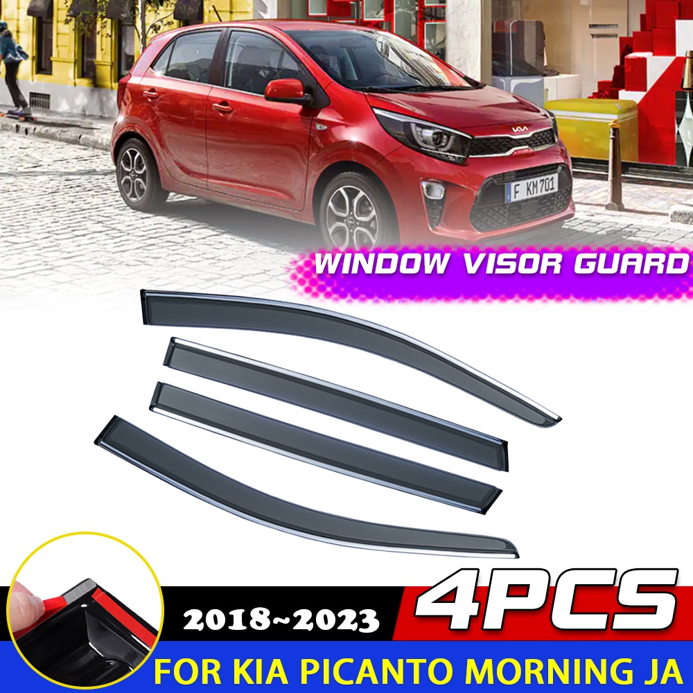 Windows Visor for Kia Picanto Morning JA GT Line MK3 2018~2023 Awnings ...