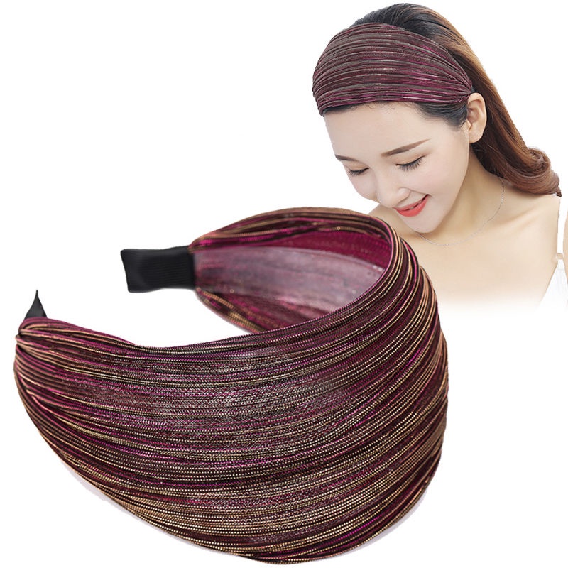 Aksesori rambut dewasa Korea ikat kepala bertepi lebar ringkas ikat ...