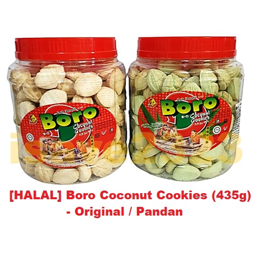 [HALAL] Boro Coconut Cookies (435g) - Original / Pandan | Shopee Malaysia
