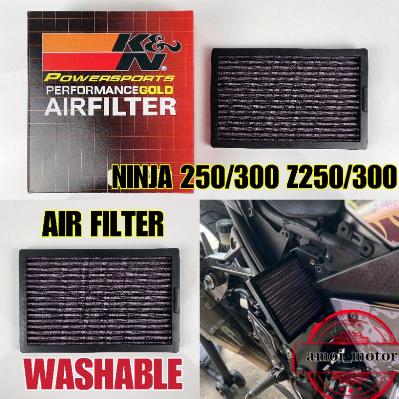 NINJA250 NINJA300 Z250 Z300 2013 RACING AIR FILTER NINJA250/300 Z250 ...