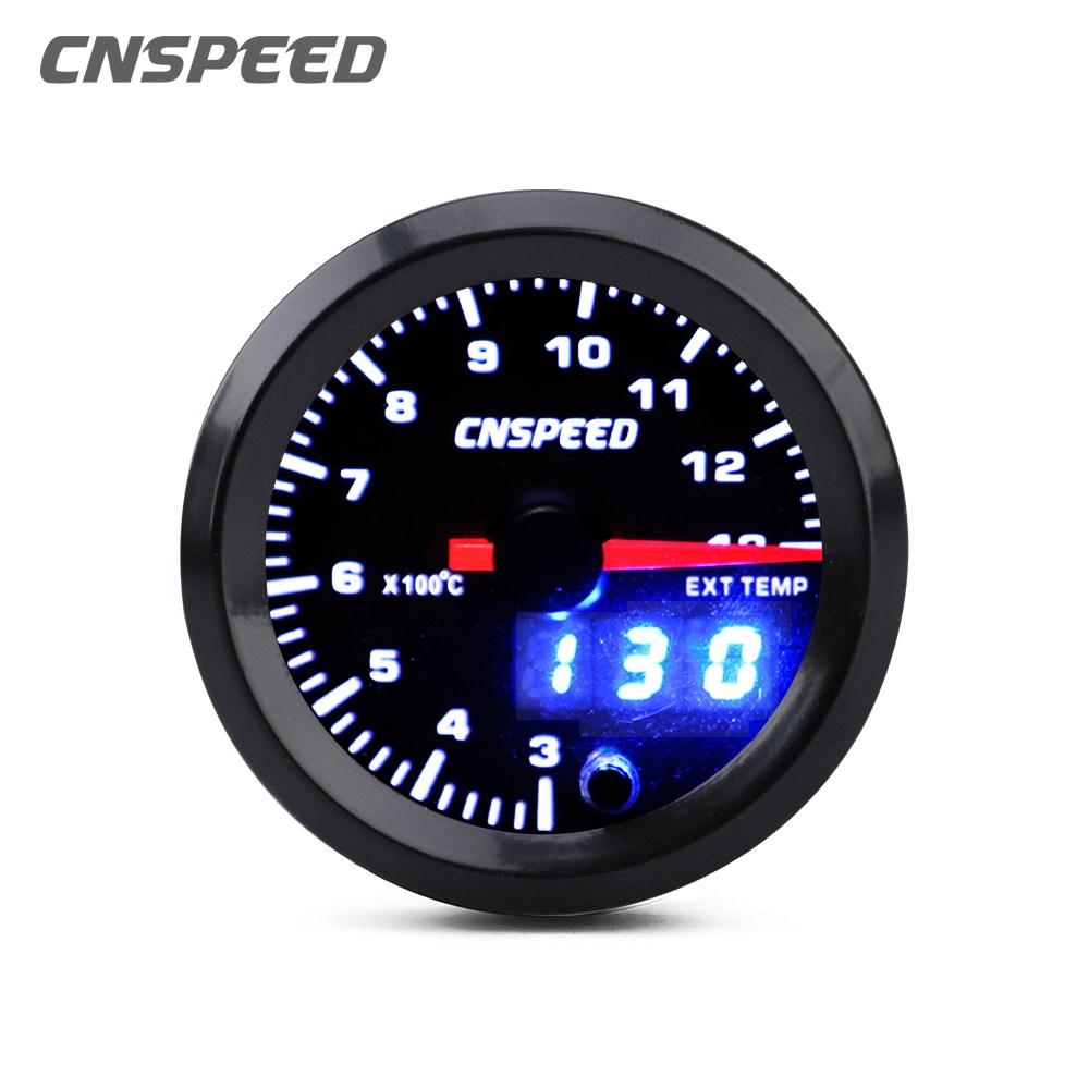 2"; 52mm 7 Colors LED Car Exhaust Gas Temperature Gauge 300-1300 Celsius EGT Meter Analog ...