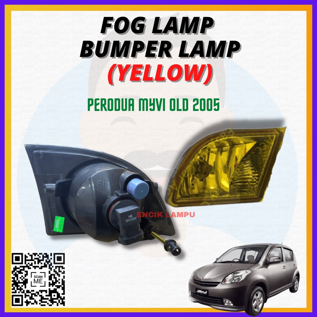 PERODUA MYVI OLD ORIGINAL FOG LAMP BUMPER LAMP 2005 WITH FREE BULB ...