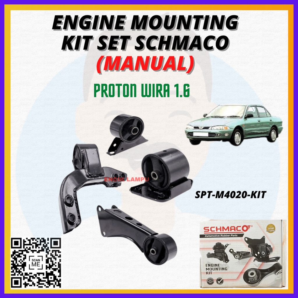 FASTLINK PROTON WIRA 1.6 (MT) SCHMACO ENGINE MOUNTING KIT NEW HIGH ...