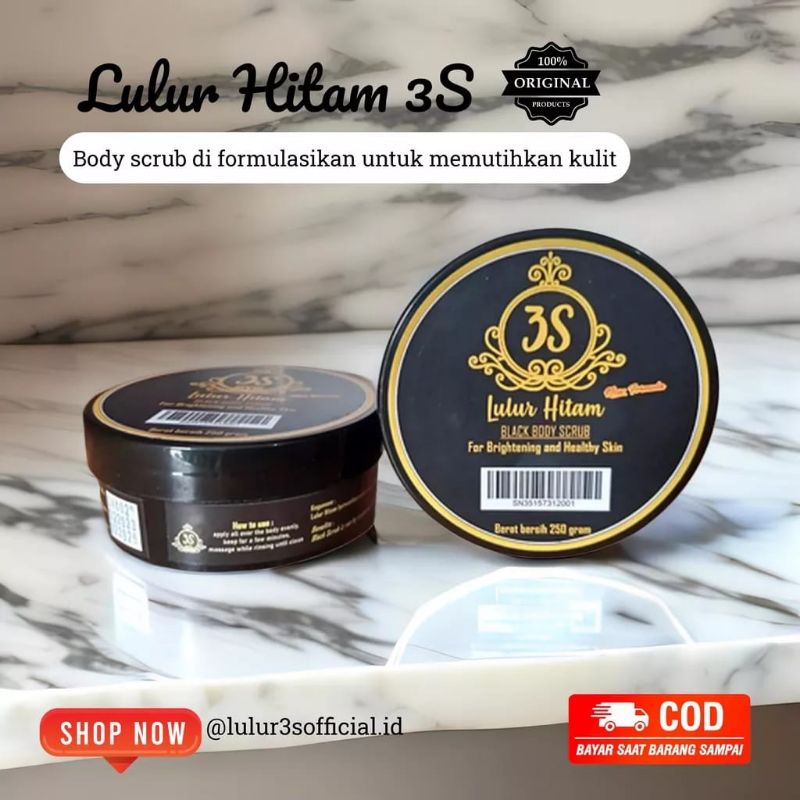 LULUR HITAM 3S ORIGINAL 💯%🌟🌟 ( READY STOCK ) LULUR VIRALL | Shopee Malaysia
