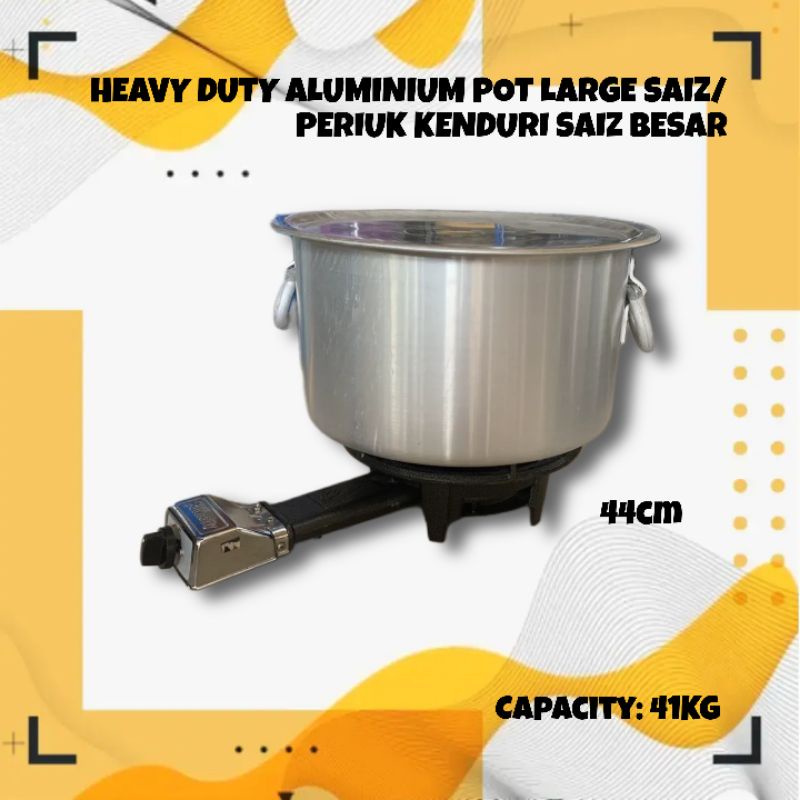 Periuk Belanga Kenduri Heavy Duty Saiz Besar 42/50cm. Jenama Double ...