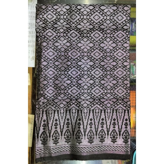 Sampin Songket Hitam benang Perak( Silver) | Shopee Malaysia
