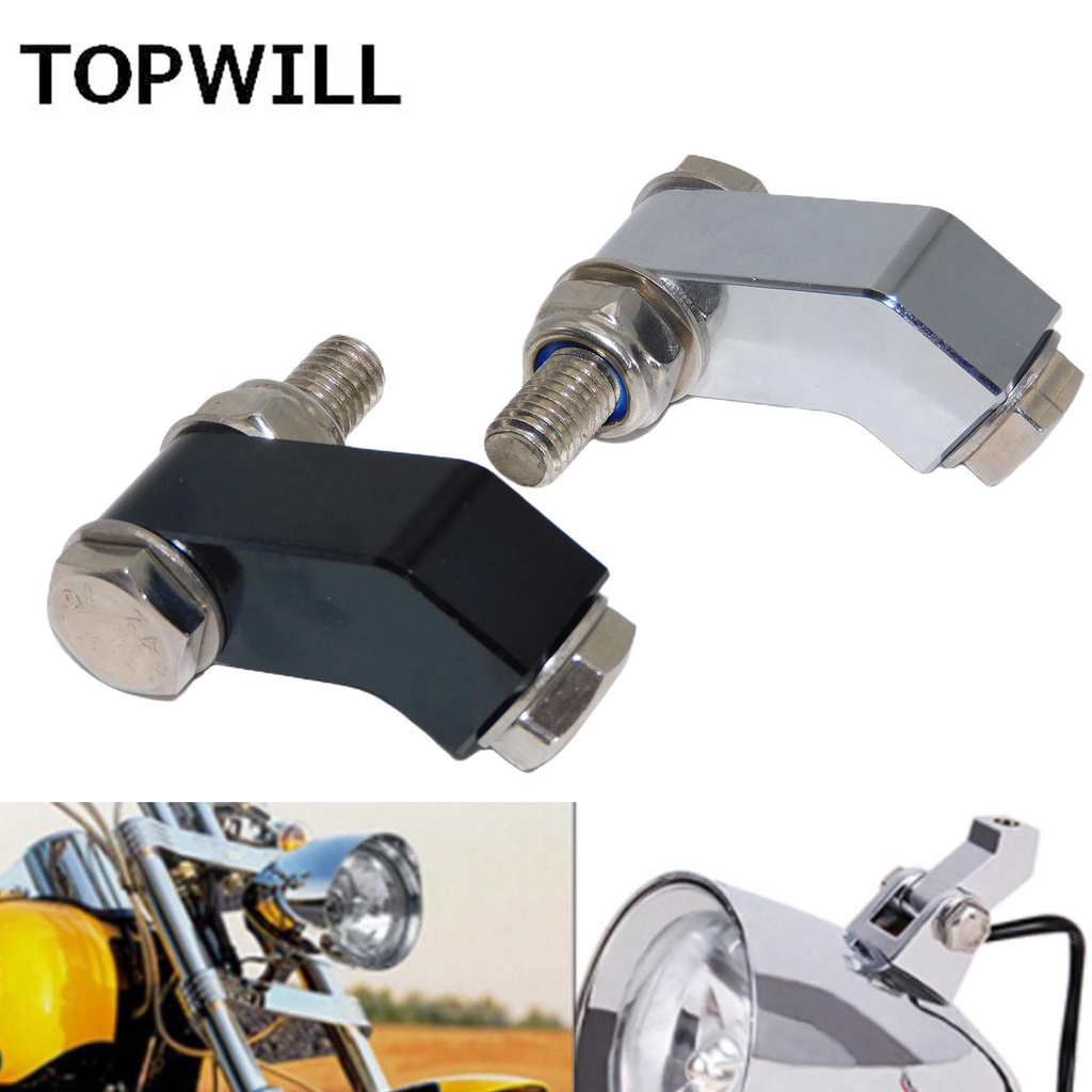 Motorcycle CNC Aluminum Headlight Mounting Block Bracket Extension For ...