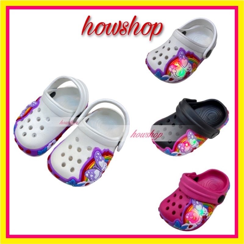 Howshop LED Crocs Kids Cartoon Kids Slipper Sandals / Selipar LED Clogs ...