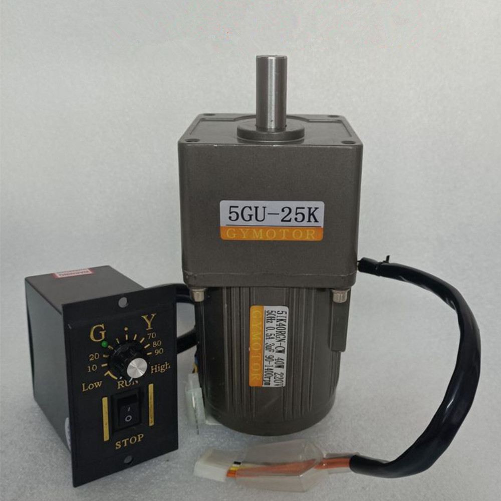 AC 220V 40W 2.25rpm - 38rpm Low Speed Single Phase Motor, AC Regulated ...