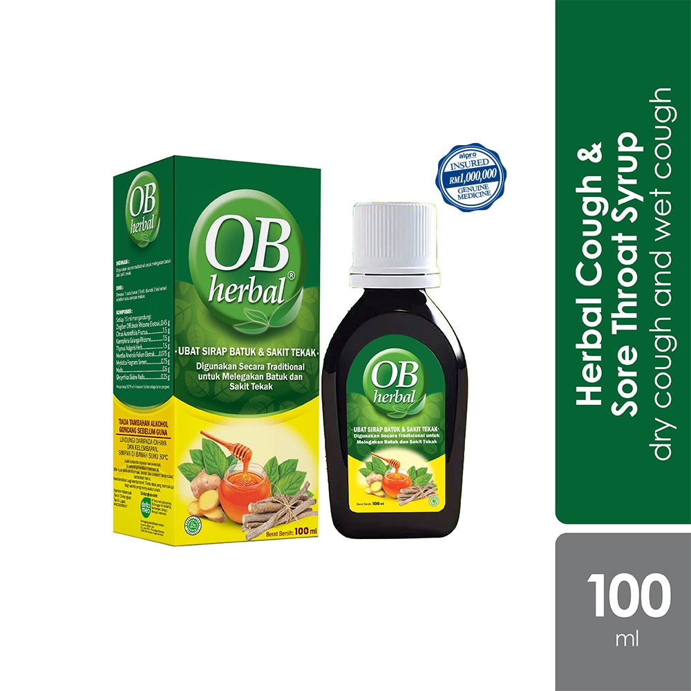 OB Herbal Syrup For Cough & Sore Throat (100ml) | Shopee Malaysia
